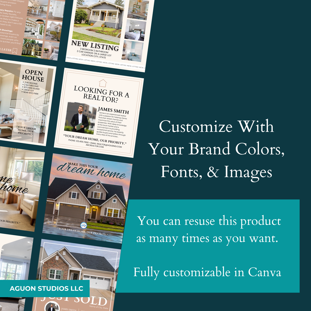 Real Estate Instagram Templates – Aguon Studios